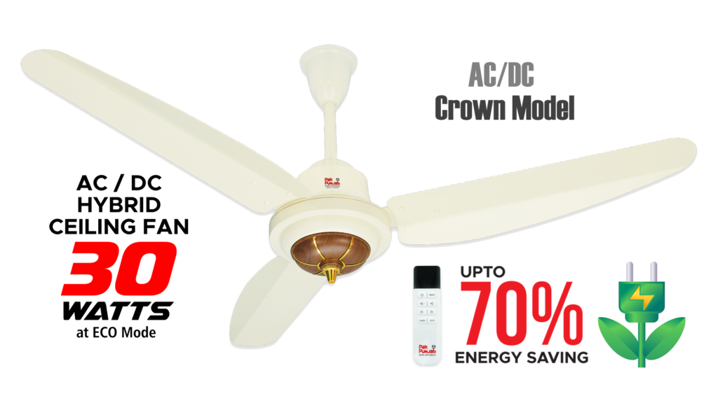 AC/DC CROWN (30 Watts Fan) » Pak Punjab Fans